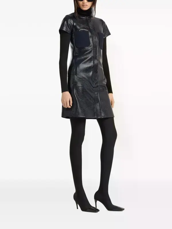 COURREGES Vinyl Patch-pocket Mini Dress