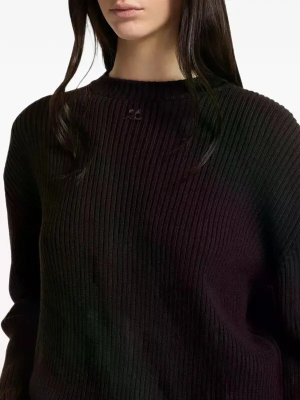 COURREGES Ribbed-knit Merino Sweater