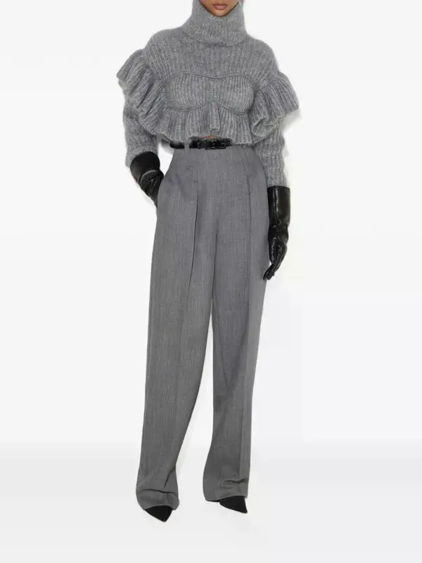 Elisabetta Franchi Belted Pleated Trousers