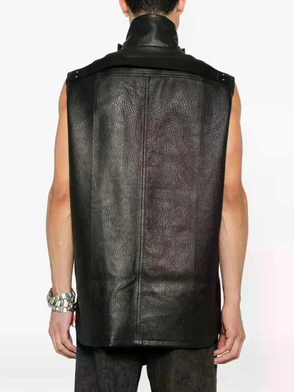 Rick Owens Leather High-neck Shirt Jacket