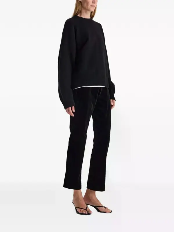RÓHE Velvet Cigarette-leg Trousers