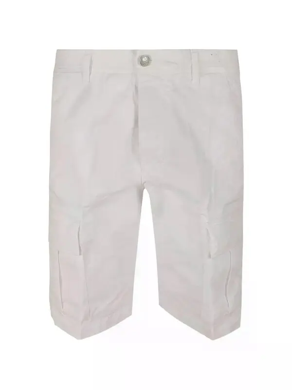 BARBA NAPOLI Cotton-twill Cargo Shorts - White