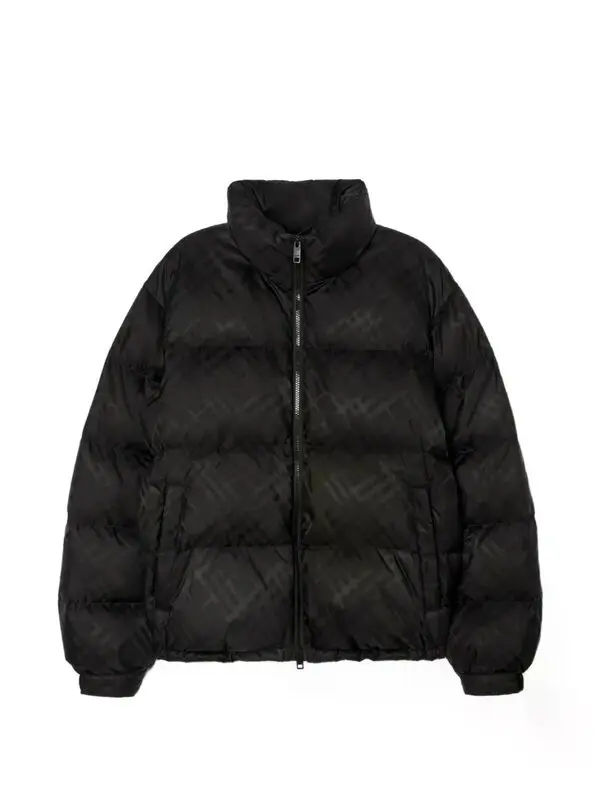 Burberry Check Nylon Highlands Puffer Jacket - Black