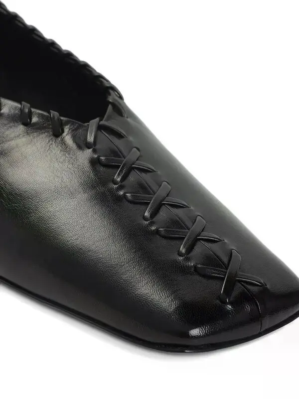 JIL SANDER Ring Whipstitch Anklet Ballet Flats