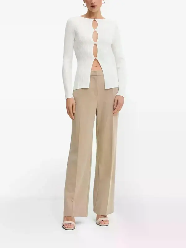 Bardot Cardigan With Gold-tone Hardware - White