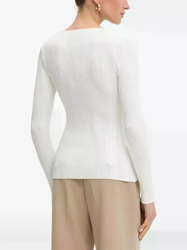 Bardot Cardigan With Gold-tone Hardware - White