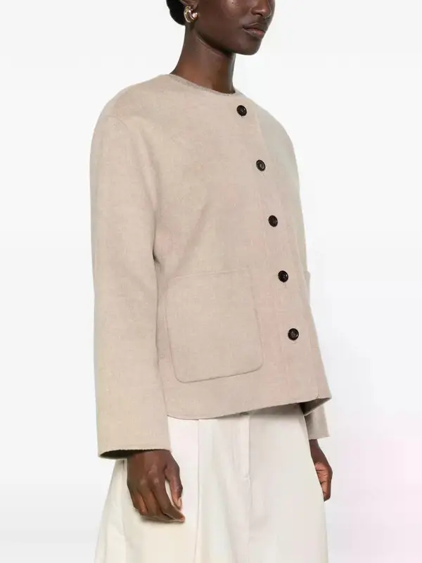 Eric Bompard Collarless Double-sided Jacket