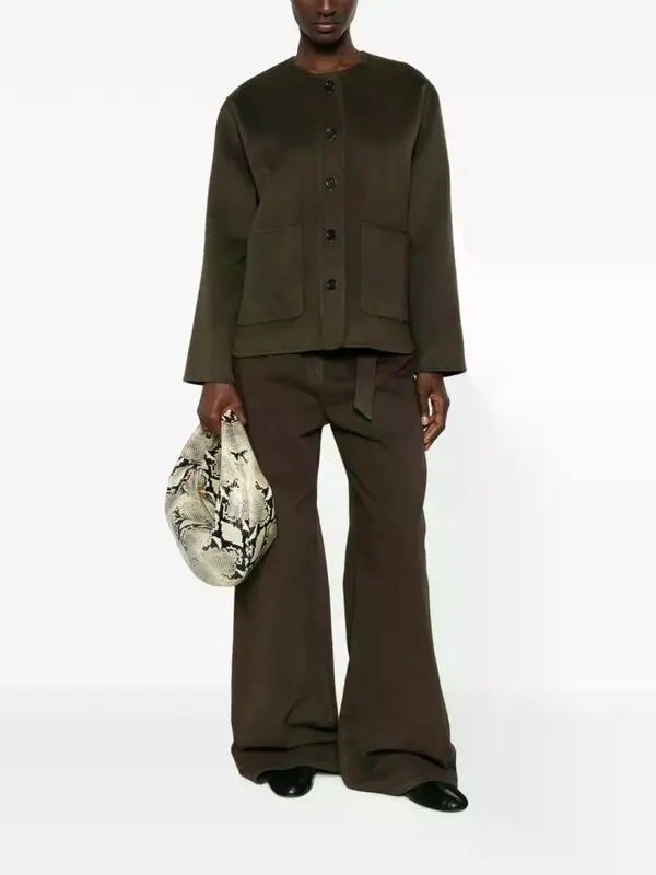 Eric Bompard Collarless Button-front Jacket