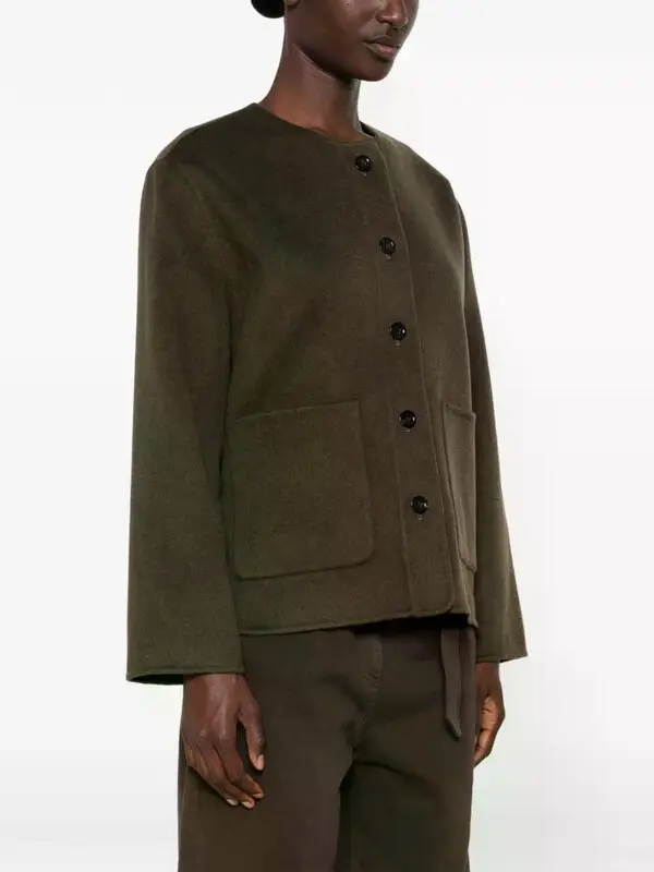 Eric Bompard Collarless Button-front Jacket