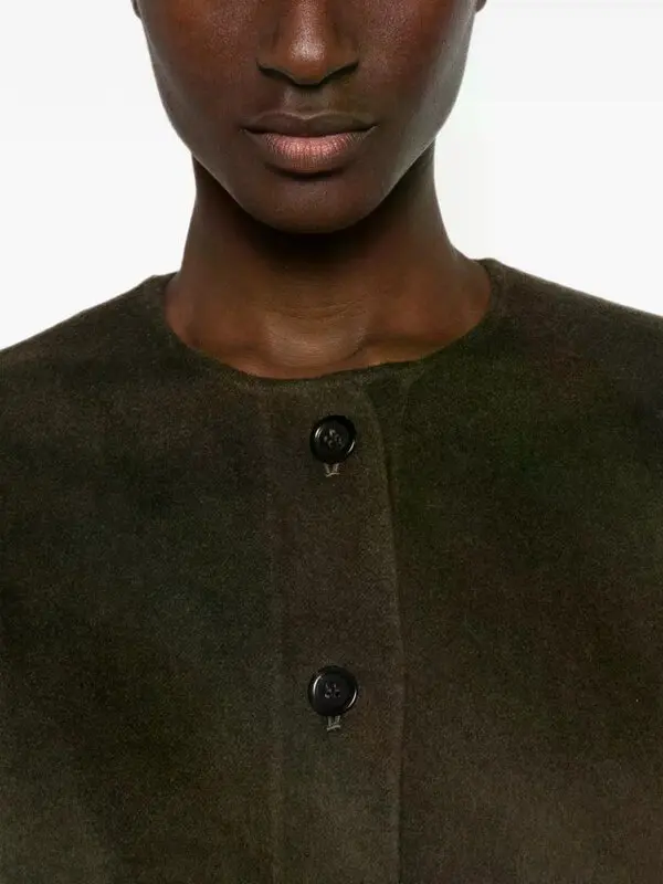 Eric Bompard Collarless Button-front Jacket