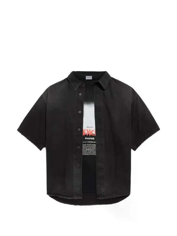 Balenciaga The Door Hybrid Shirt - Black