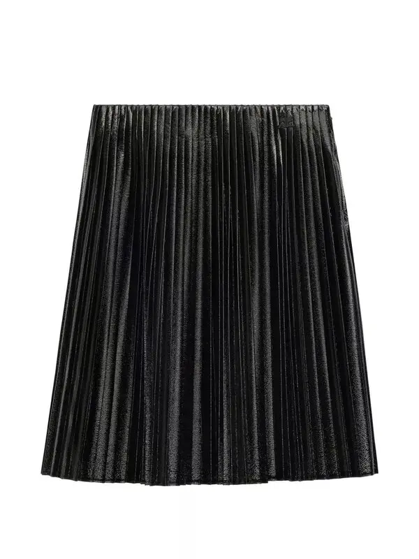COURREGES Pleated Vinyl Mini Skirt
