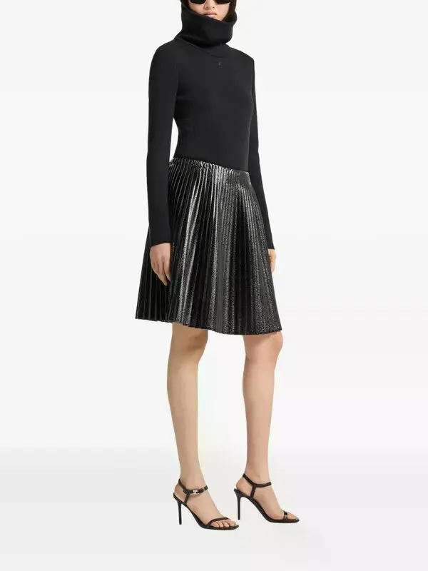 COURREGES Pleated Vinyl Mini Skirt