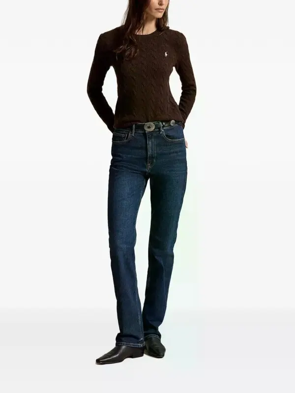 Polo Ralph Lauren Cable-knit Embroidered-logo Sweater