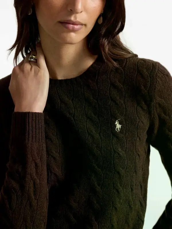 Polo Ralph Lauren Cable-knit Embroidered-logo Sweater