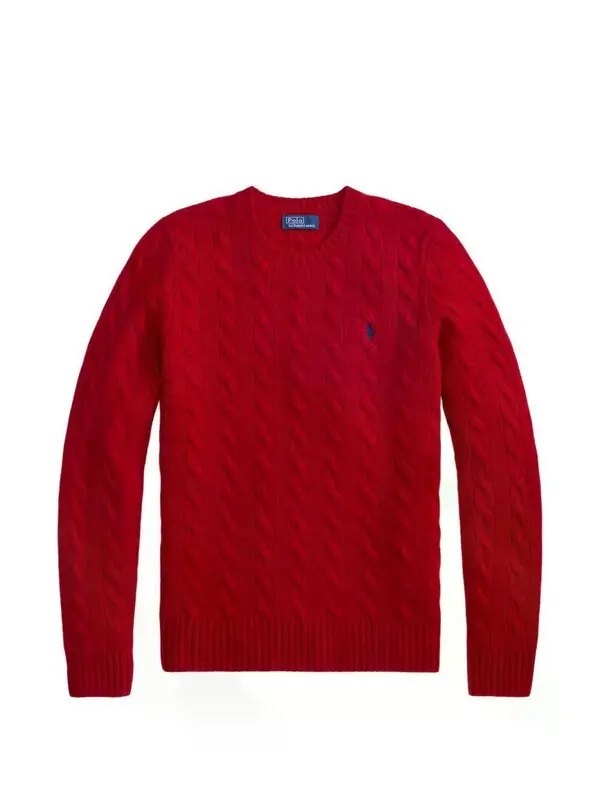 Polo Ralph Lauren Cable-knit Wool-cashmere Crewneck Sweater - Red