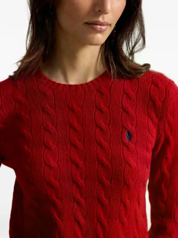 Polo Ralph Lauren Cable-knit Wool-cashmere Crewneck Sweater