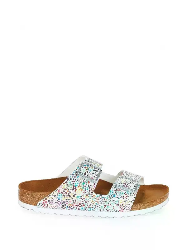BIRKENSTOCK Arizona Buckle-fastening Slides - White