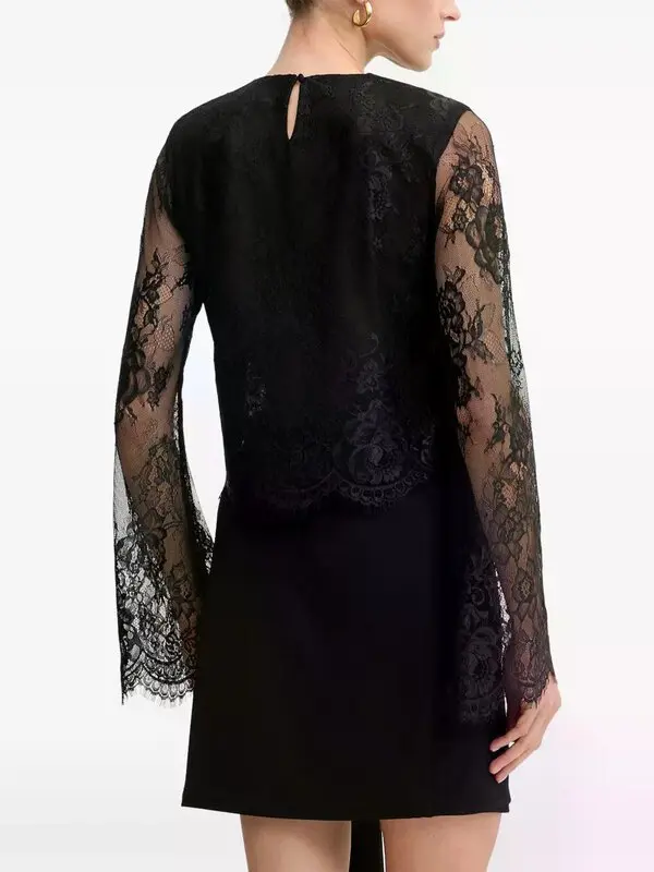 Bardot Lace Long-sleeve Top