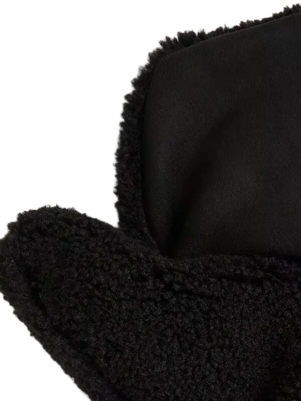 Karl Lagerfeld Ikon Shearling Mitten Gloves