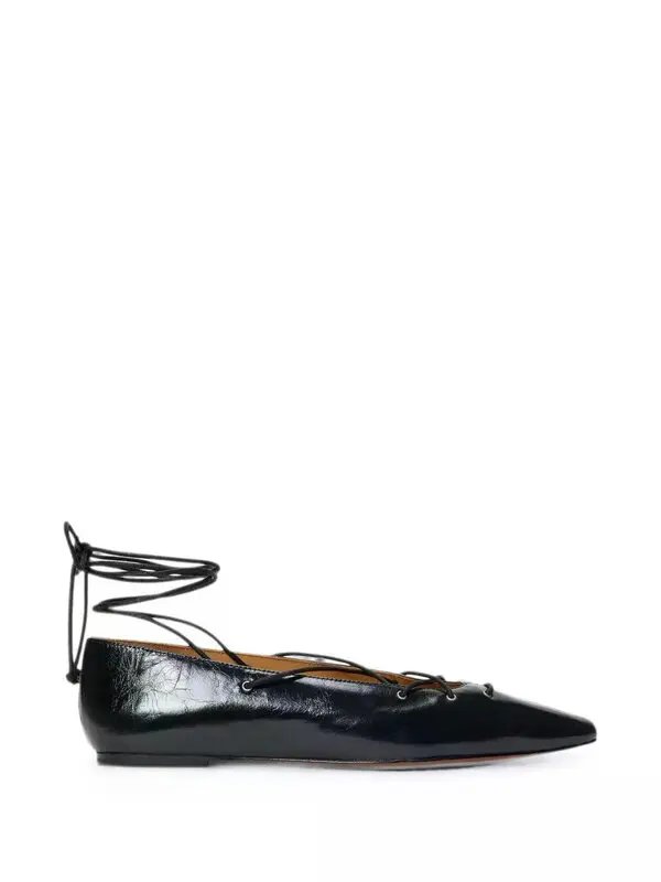 Polo Ralph Lauren Lace-up Pointed Ballet Flats