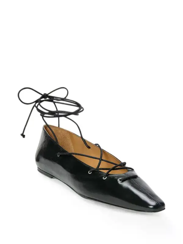 Polo Ralph Lauren Lace-up Pointed Ballet Flats
