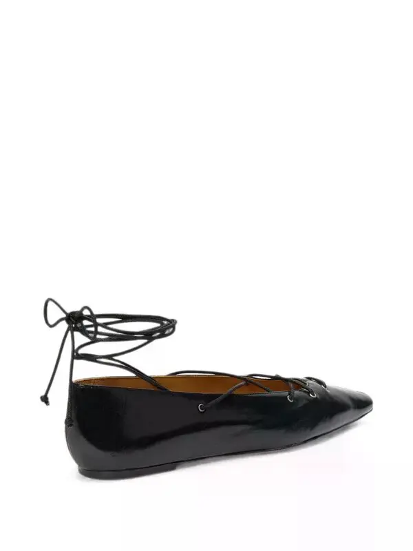 Polo Ralph Lauren Lace-up Pointed Ballet Flats