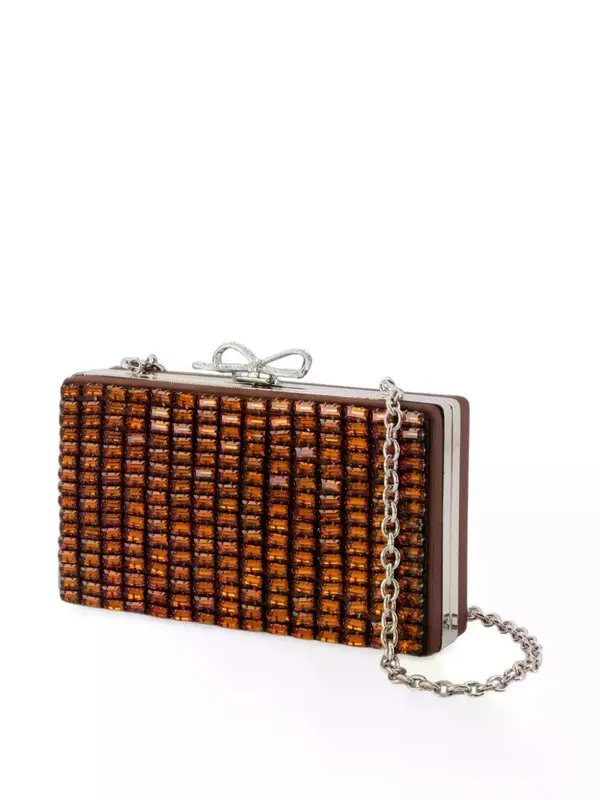 SELF-PORTRAIT Chainmail Crystal-embellished Clutch Bag
