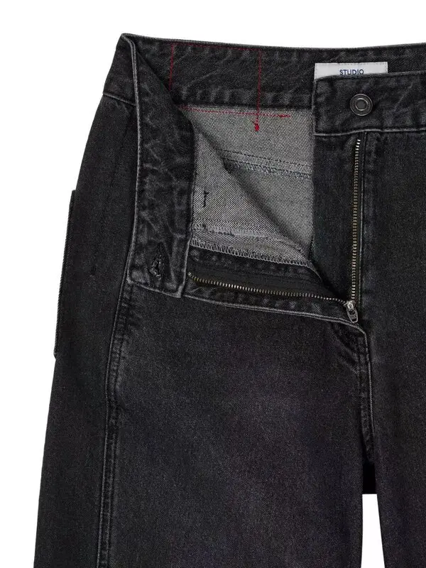 STUDIO TOMBOY Fringe-detail Tapered Jeans