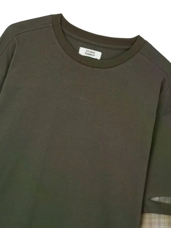 STUDIO TOMBOY Layered Distressed T-shirt