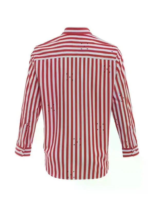 POP TRADING COMPANY Logo-print Striped Shirt