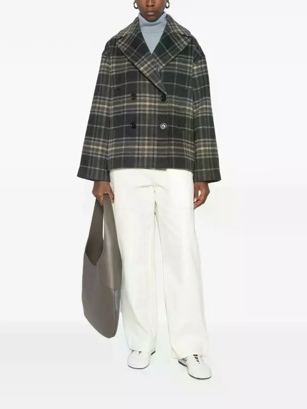 Eric Bompard Tartan Double-breasted Jacket