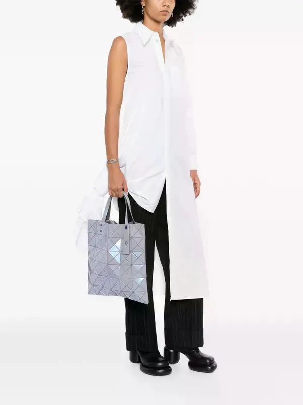 Issey Miyake Geometric Paneled Tote Bag - Grey