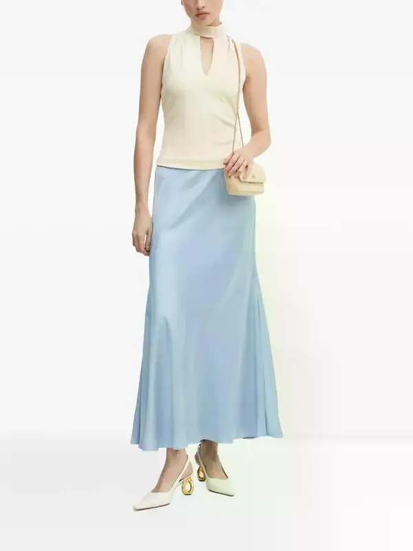 Bardot Satin-finish A-line Maxi Skirt
