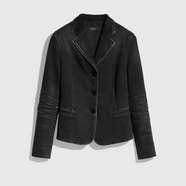 Gucci Stretch Cotton Denim Jacket - Black