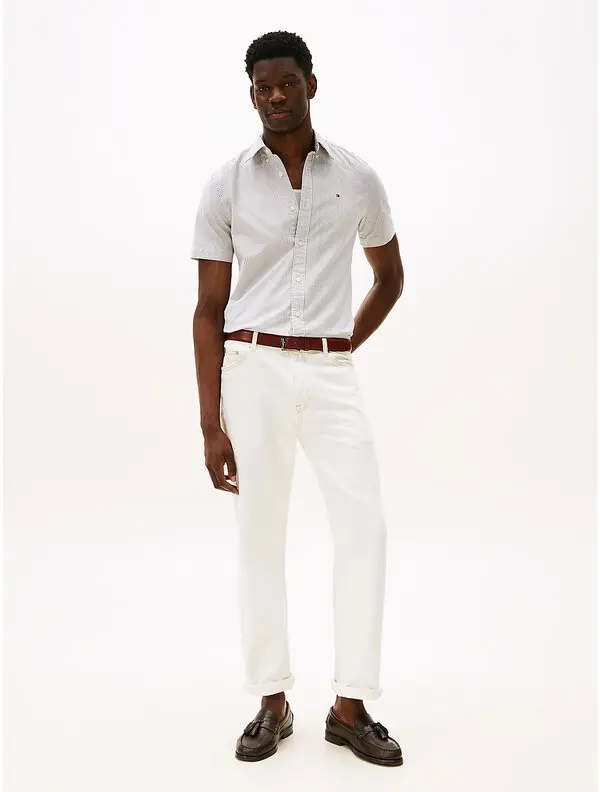 Tommy Hilfiger Regular Fit Stretch Stripe Oxford Shirt