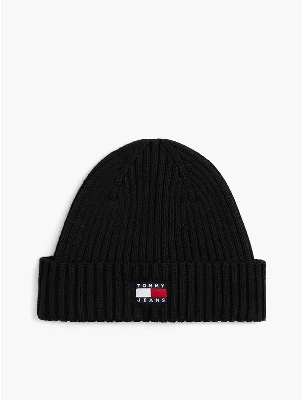 Tommy Hilfiger Badge Rib Knit Beanie