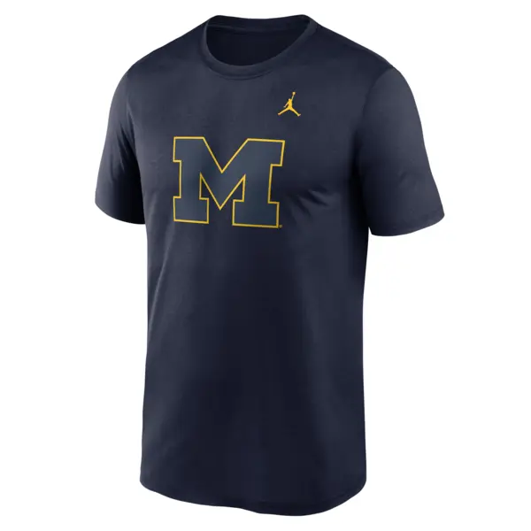 Nike Michigan Color Pop Logo Legend Jordan Brand Dri-fit College T-shirt - Blue
