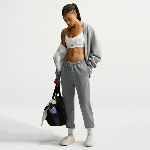 Nike Studio Fleece Sport Dri-fit Mid-rise Pants - Grey