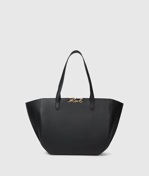 Karl Lagerfeld K/signature Medium Tote Bag - Black/gold