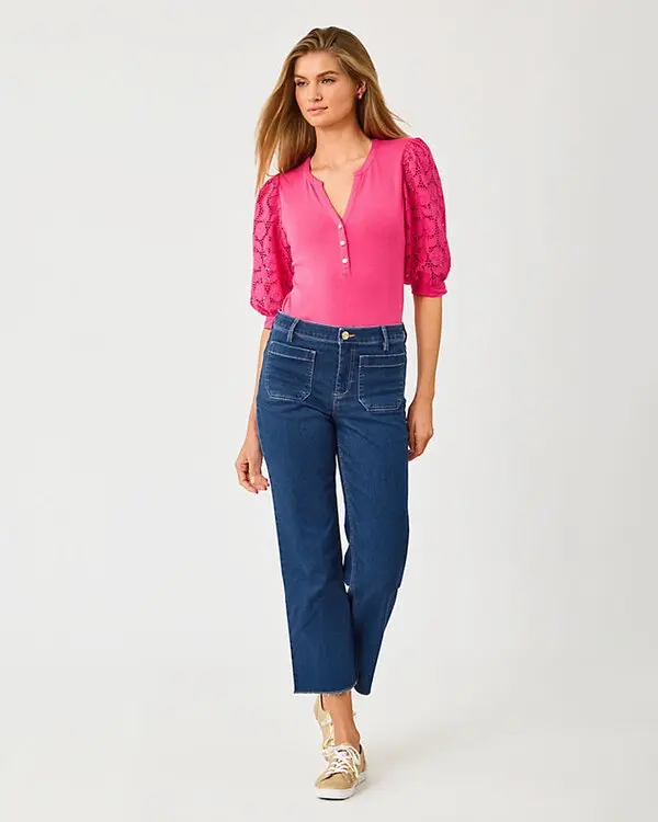 Lilly Pulitzer® 27" Harleen High Rise Crop Jean - Medium Wash