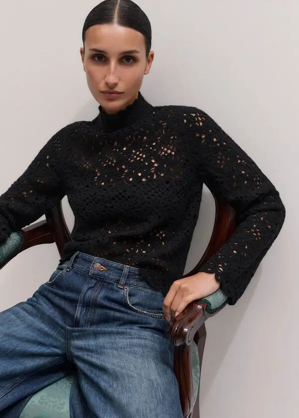 ME+EM Crochet High Neck Jumper