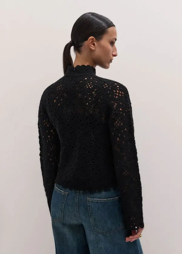ME+EM Crochet High Neck Jumper