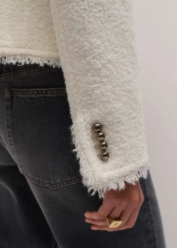 ME+EM Textured Peplum Jacket