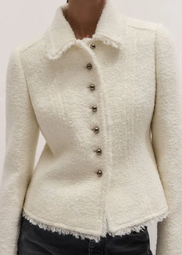 ME+EM Textured Peplum Jacket