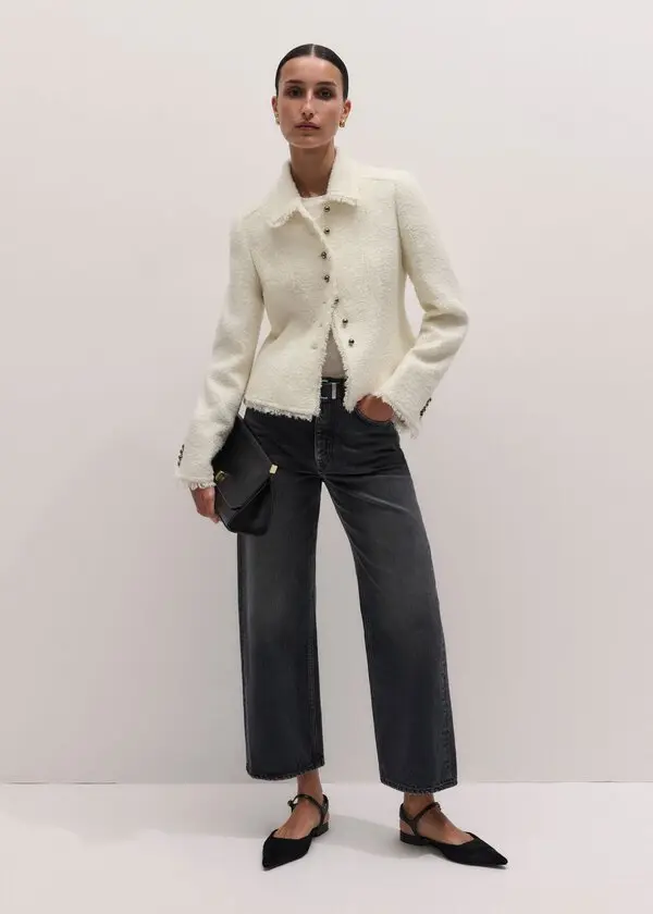 ME+EM Textured Peplum Jacket