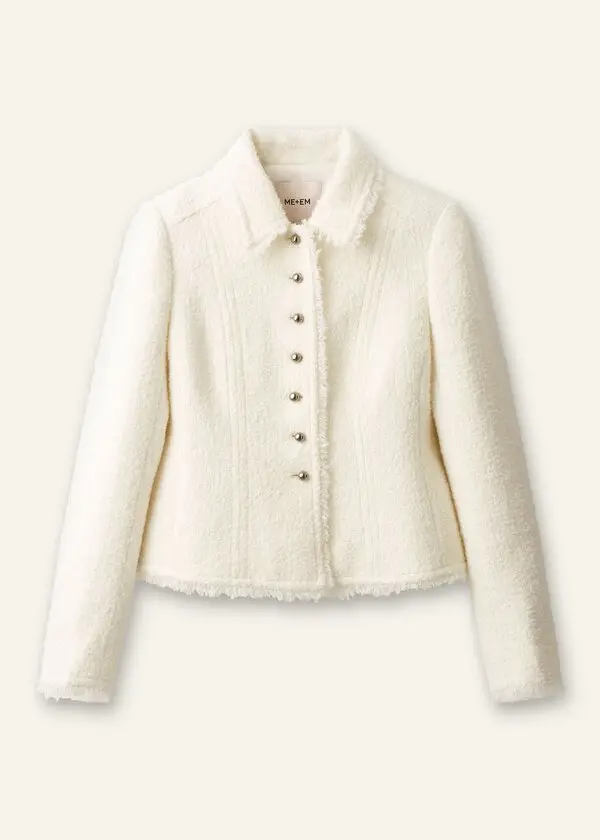 ME+EM Textured Peplum Jacket