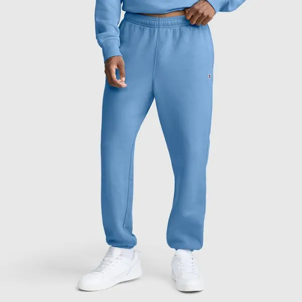 Champion Powerblend Sweatpants, Cinched Bottom, C Logo - Riviera