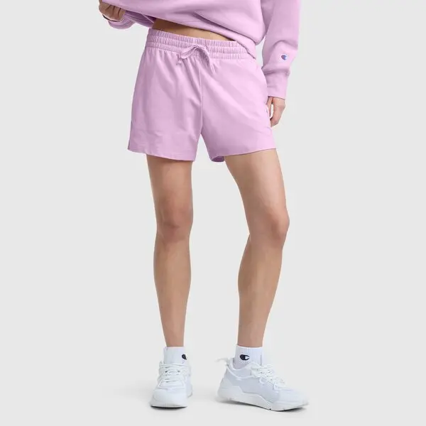 Champion 4 Lightweight Lounge Shorts, C Logo - Smoky Grape