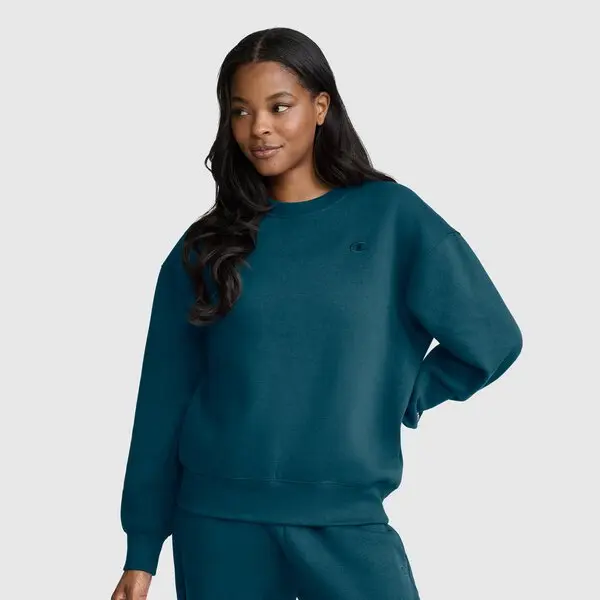 Champion Powerblend Crewneck, Small C - Deep Teal